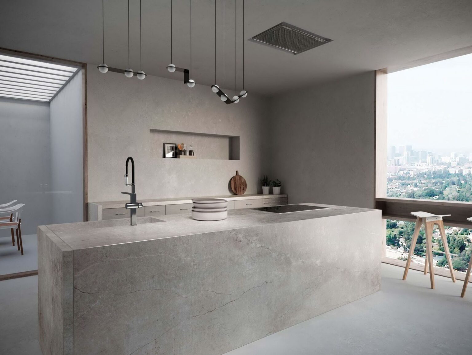 Sintered Stone Kitchen YBA143 – Foshan Baochen Home Furnishing Co., Ltd.