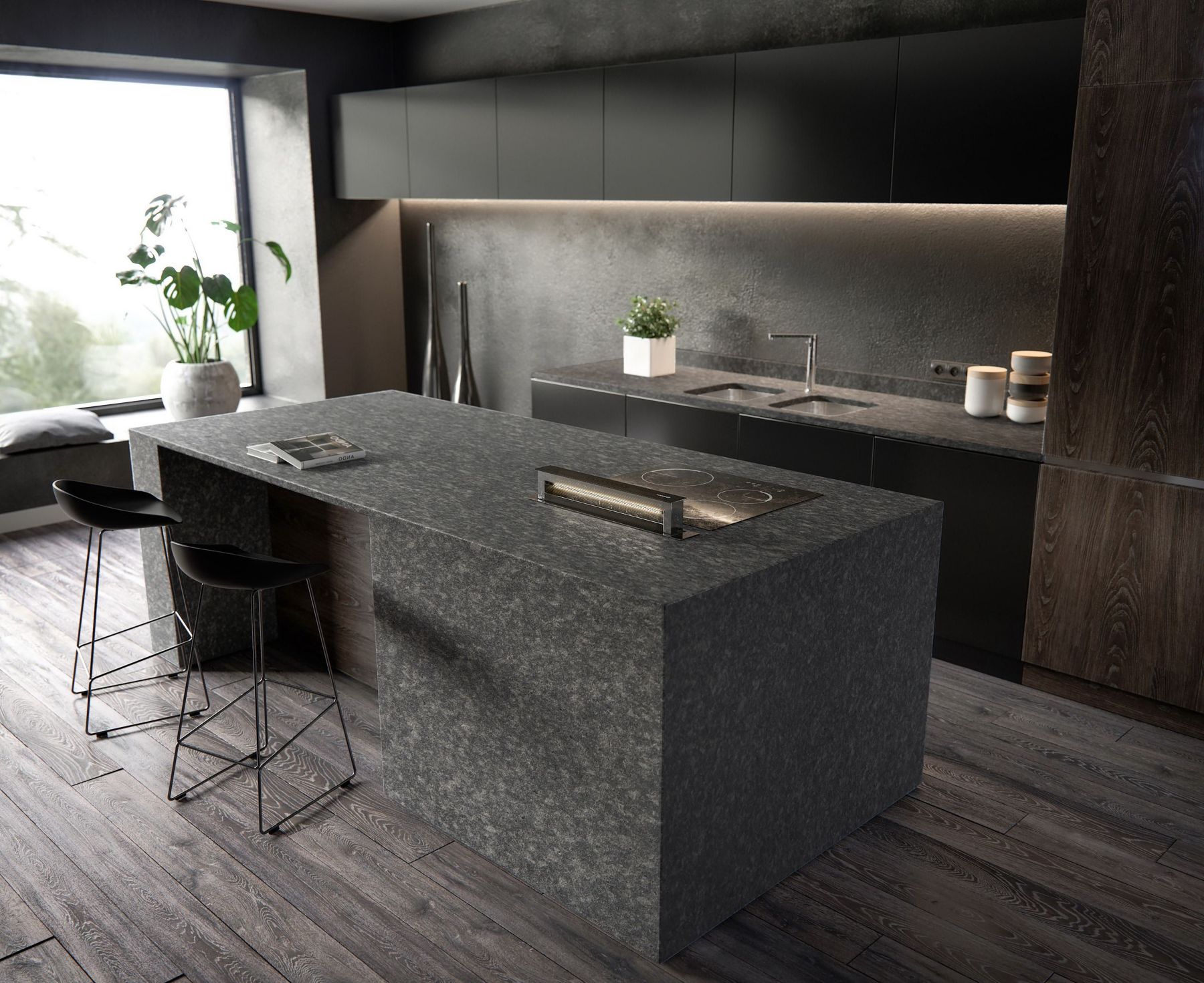 Sintered Stone Kitchen YBA175 – Foshan Baochen Home Furnishing Co., Ltd.