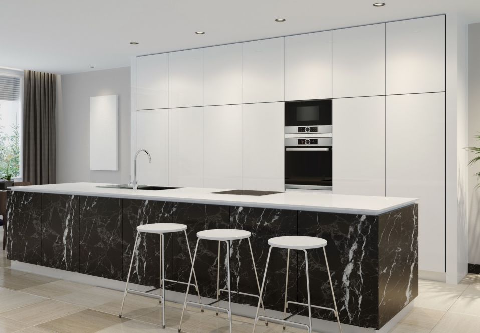 Sintered Stone Kitchen YBA232 – Foshan Baochen Home Furnishing Co., Ltd.